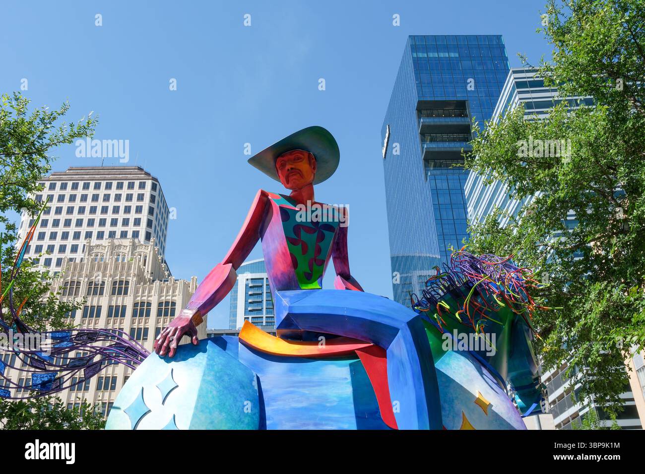 27 MAY 2025 Austin, TX, USA - Colorful street sculpture and art as part ...
