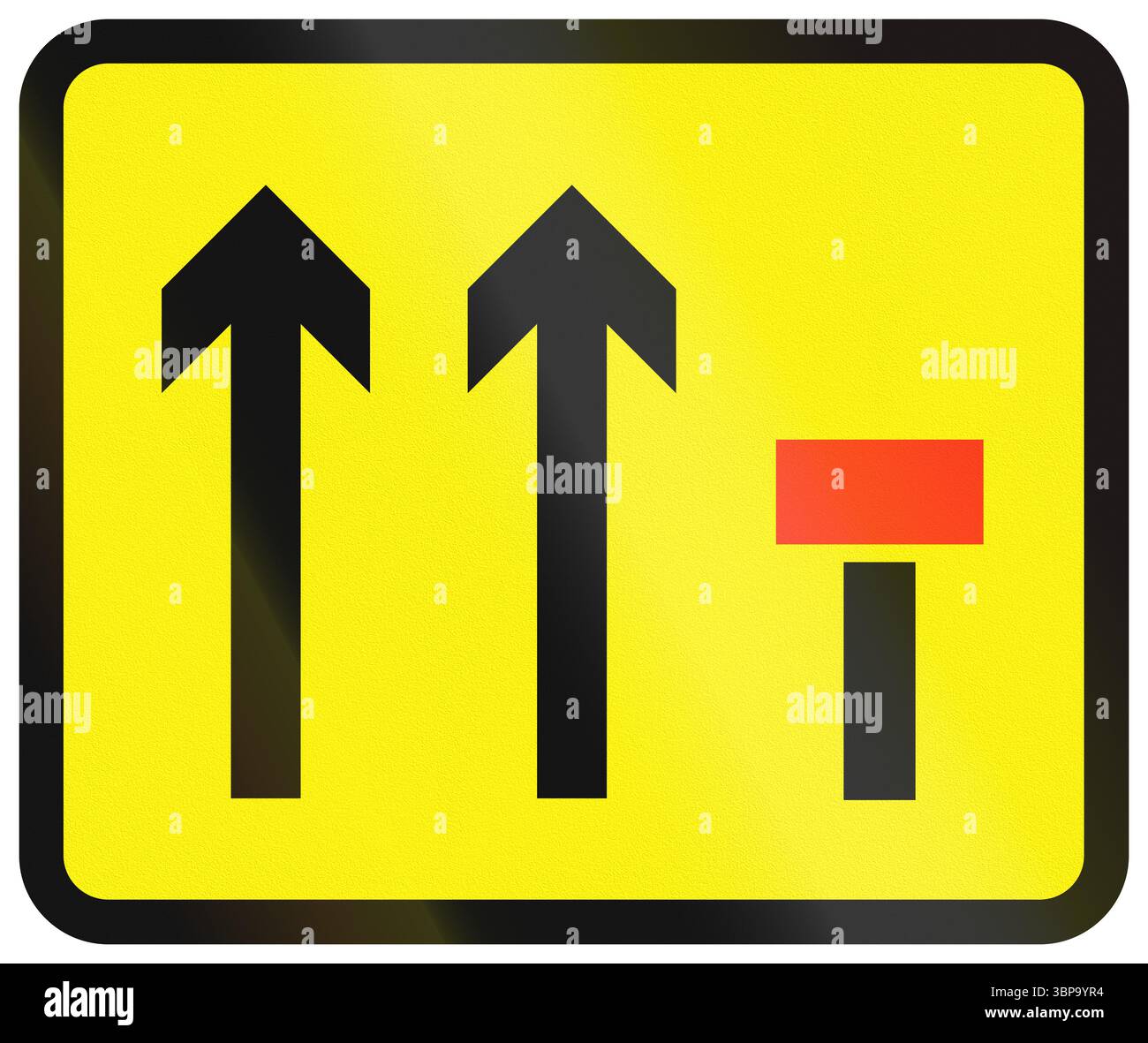 Temporary road sign in Bangladesh - Right Lane Closed to Traffic Ahead ...