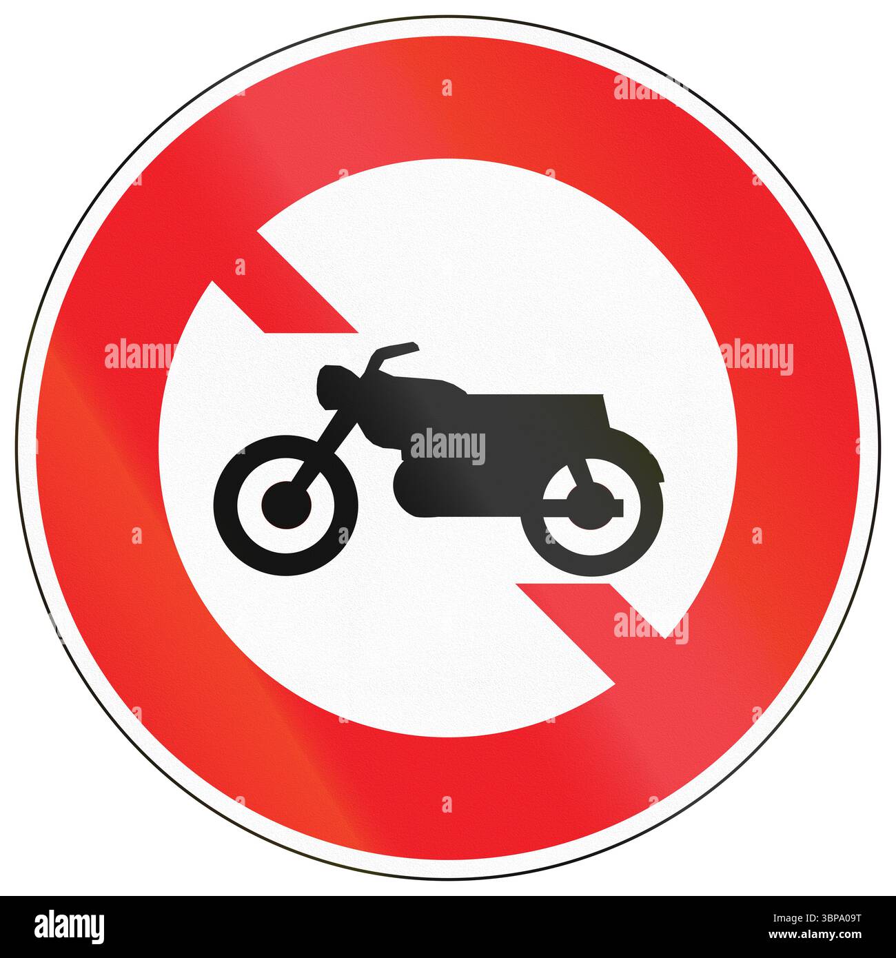 Regulatory road sign in Cambodia - No entry for motorcycle Stock Photo ...
