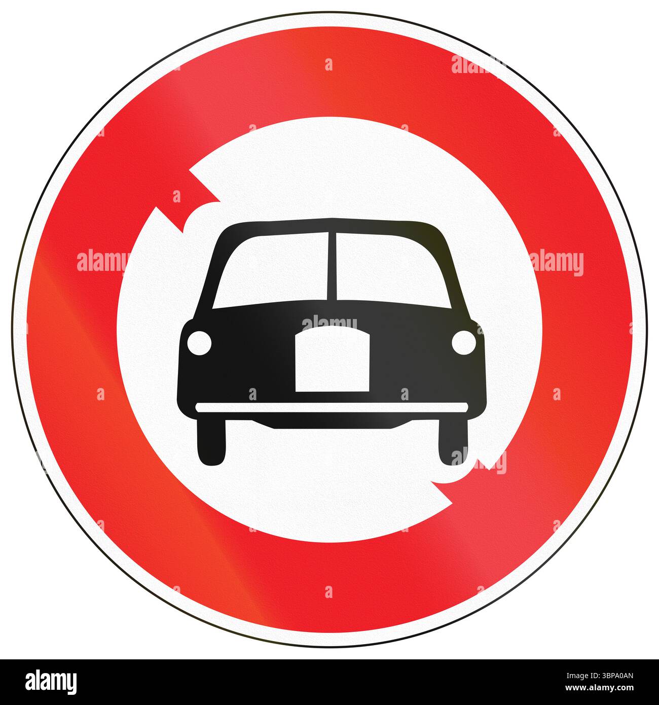 Regulatory road sign in Cambodia - No Motor vehicles Except Motorcycles ...