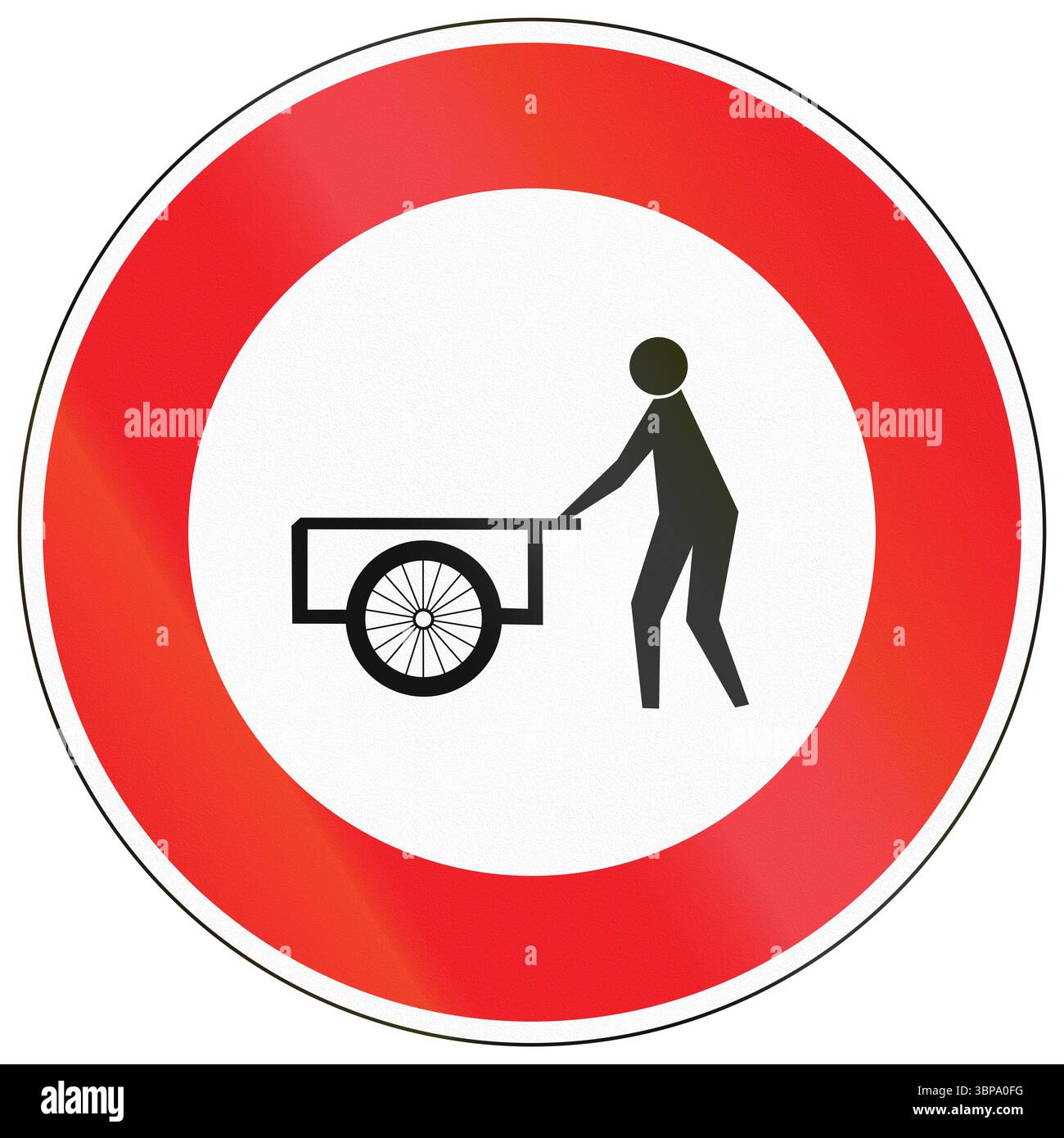 Regulatory road sign in Cambodia - No entry for hand carts Stock Photo ...