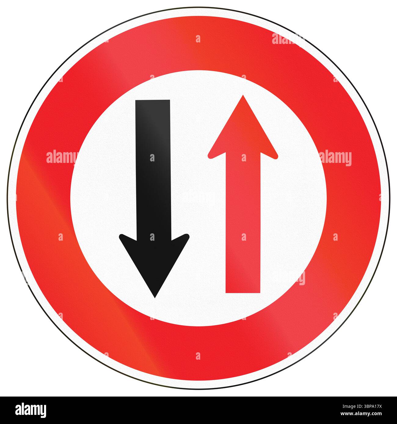 Regulatory road sign in Cambodia - Give way to all traffic from the ...