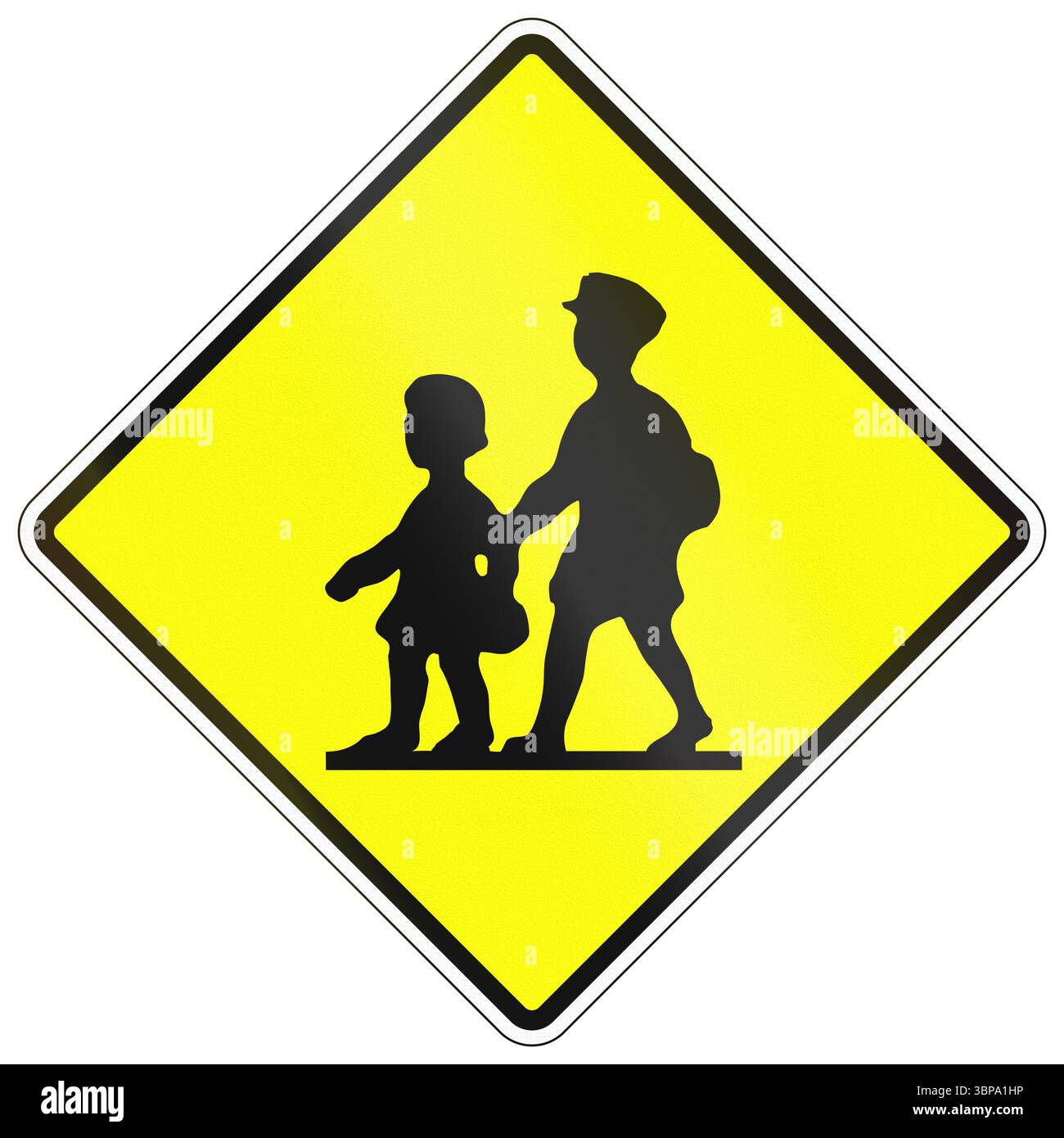 Warning road sign in Cambodia - Children crossing Stock Photo - Alamy