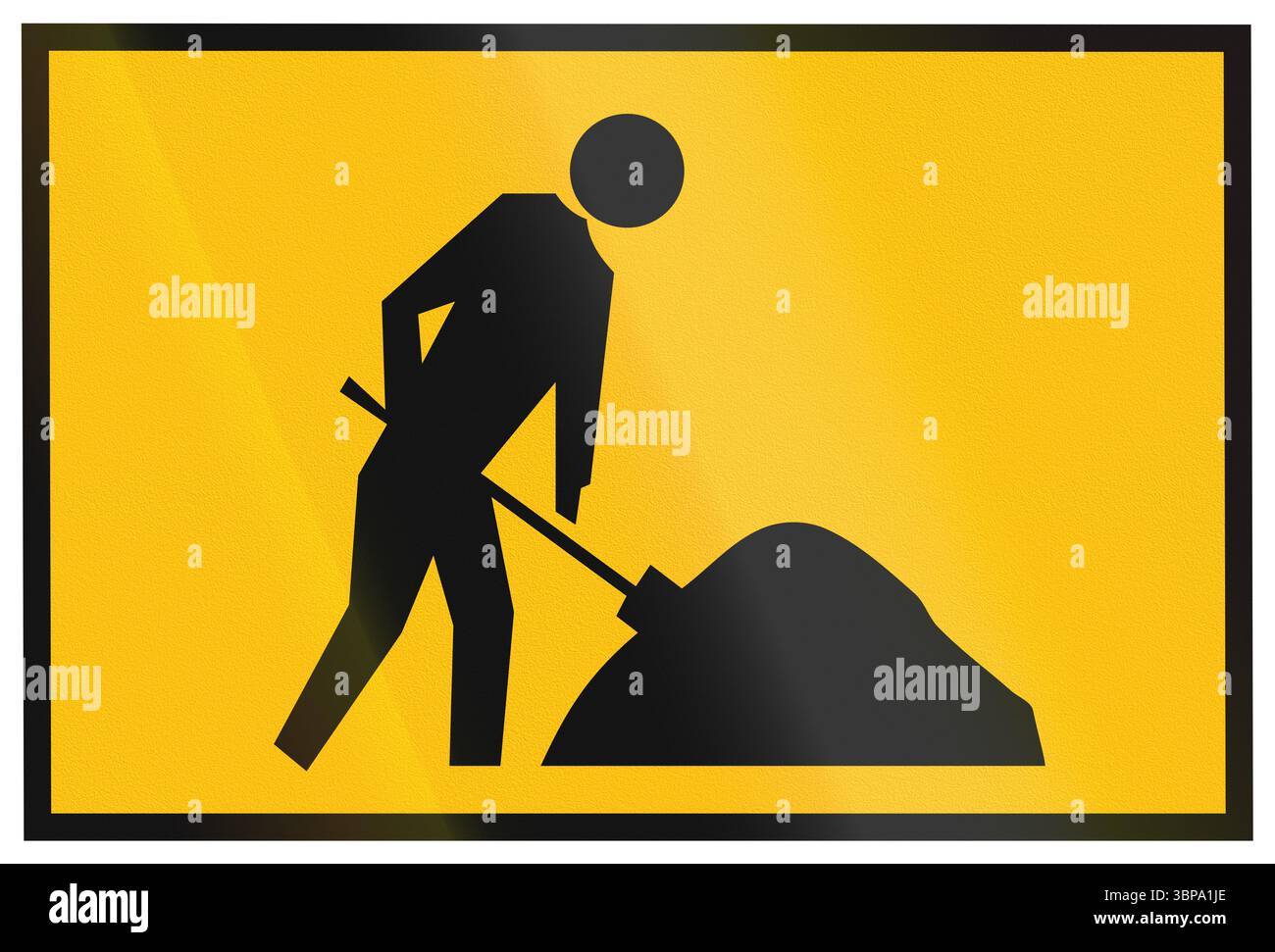 Roadworks warning sign in Cut Out Stock Images & Pictures - Alamy