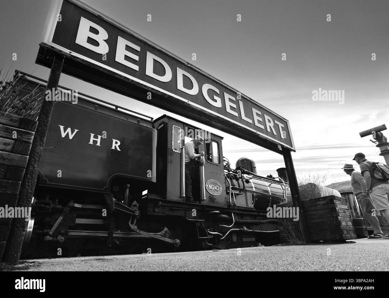 Beddgelert railway station on the narrow gauge Welsh Highland Railway ...