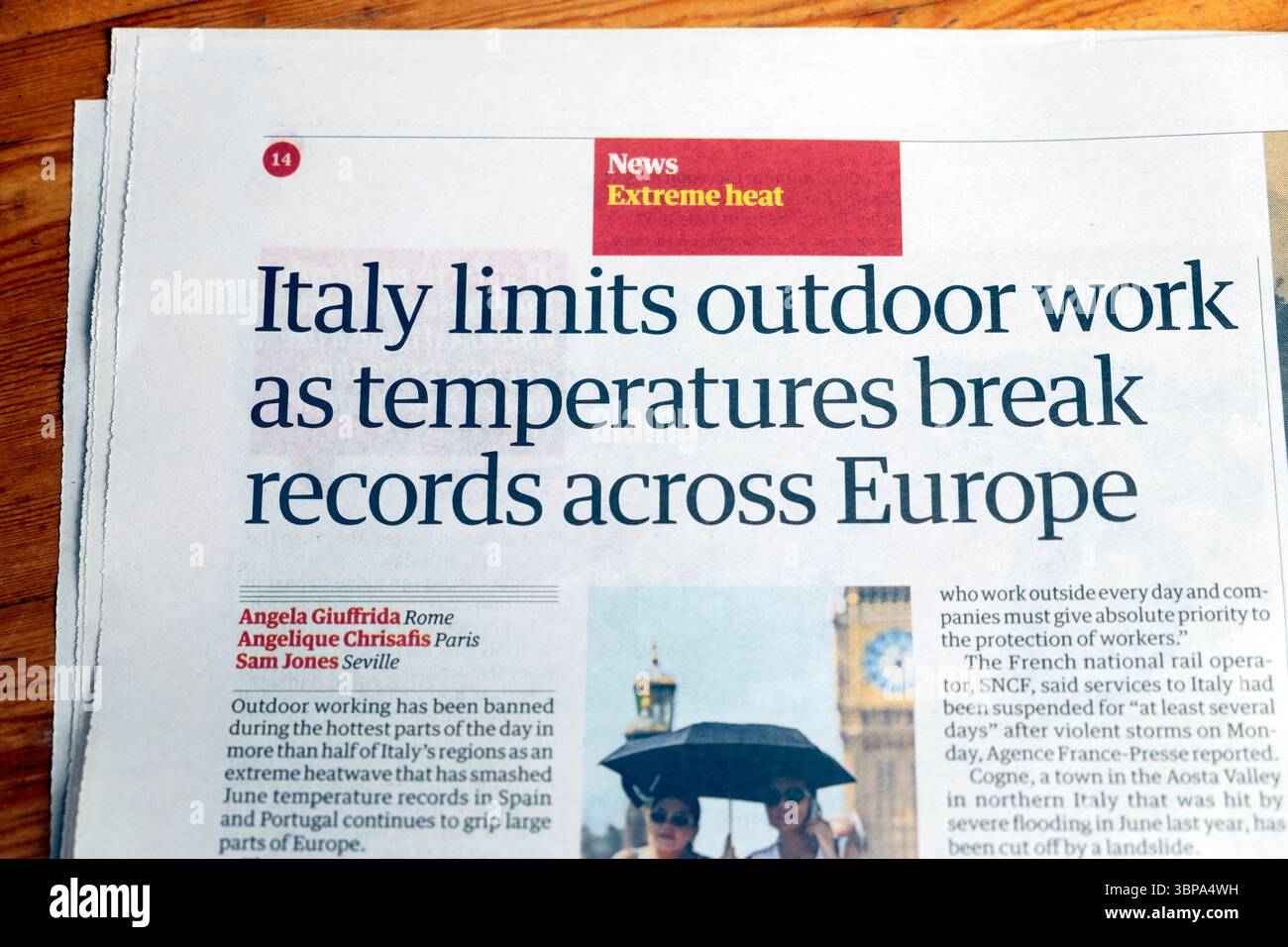 'Italy limits outdoor work as temperatures break records across Europe ...