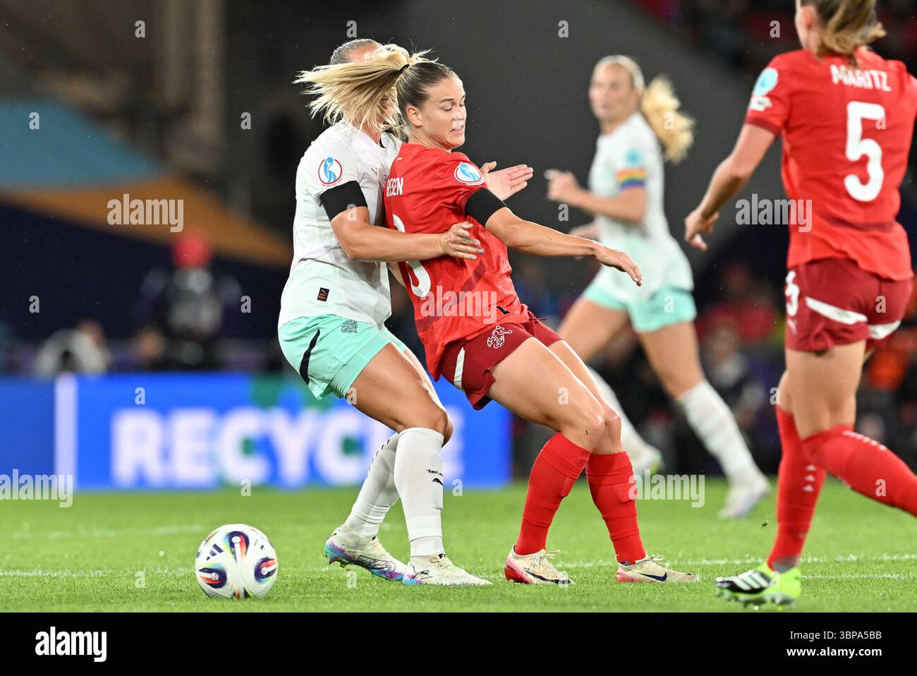 Nadine Riesen (8) of Switzerland pictured during the matchday 2 game in ...
