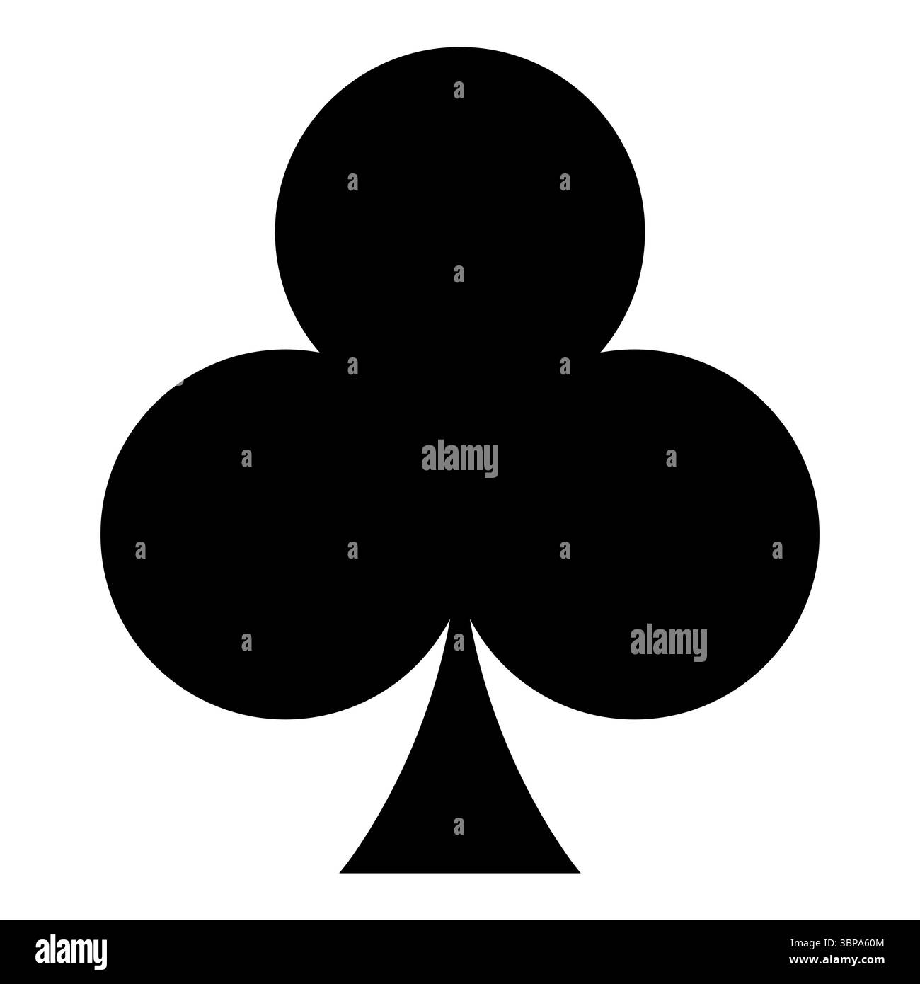 Playing card suit symbol Clubs shape, vector illustration Stock Vector ...