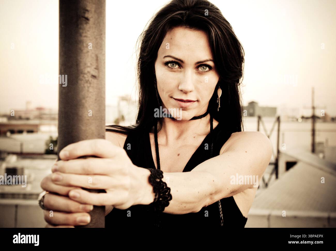 Kirsty Mitchell Scottish Actress posed material Stock Photo - Alamy