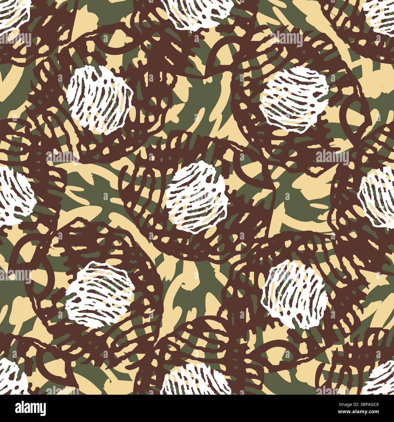 Polka dot blockprint seamless vector pattern. Neutral unisex whimsical ...