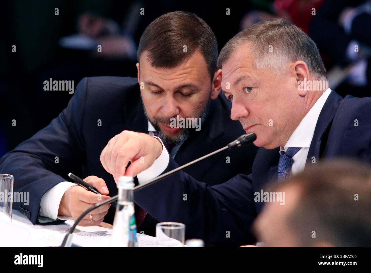 Denis Pushilin, Head of the Donetsk People's Republic, Marat Khusnullin ...