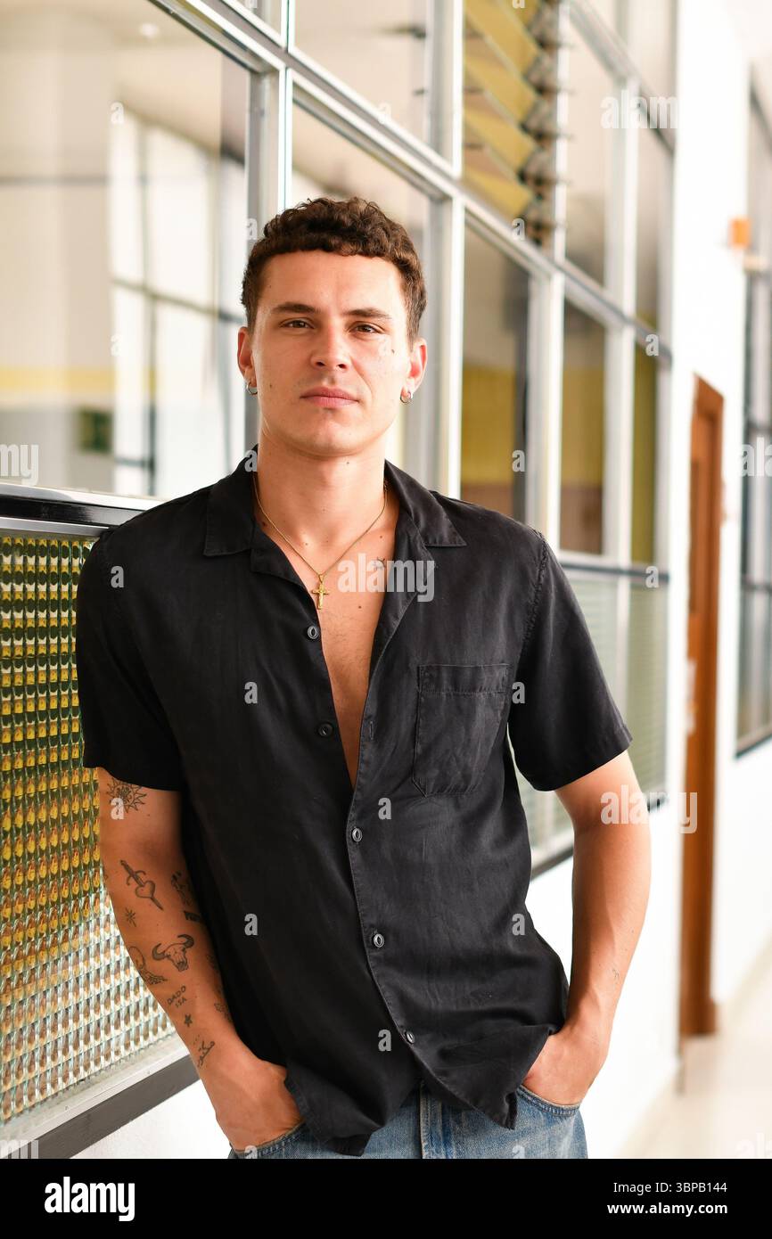 Madrid, Spain. 07th July, 2025. Spanish actor Aron Piper poses for the ...