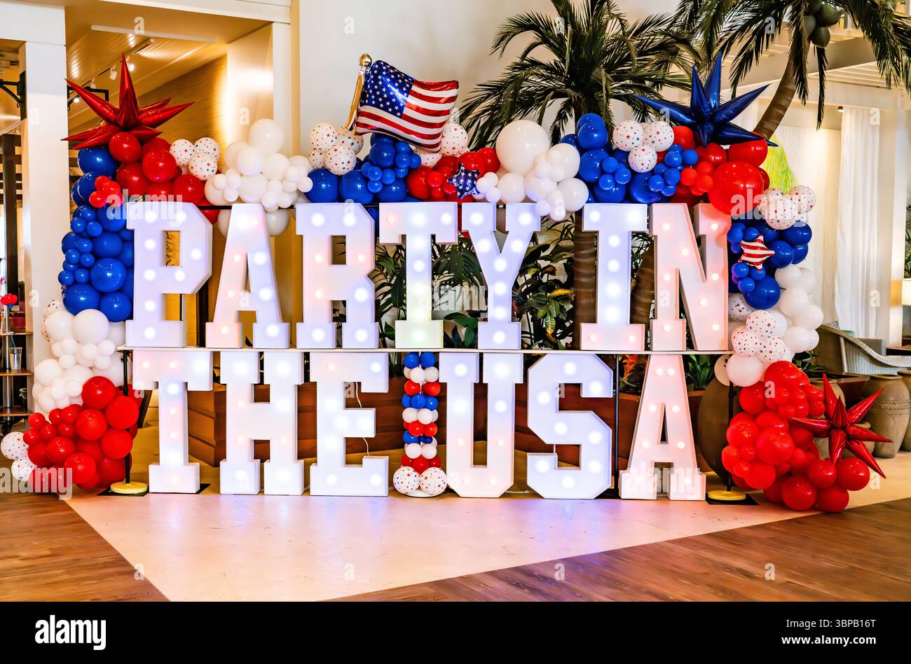 Hollywood, Miami, Florida - July 4, 2025: Celebrating Independence Day ...