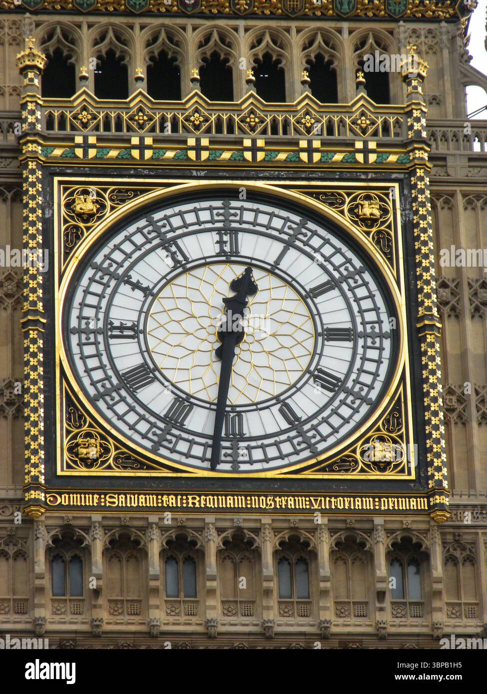 Close-up view of the iconic Big Ben clock tower in London, UK, showing ...