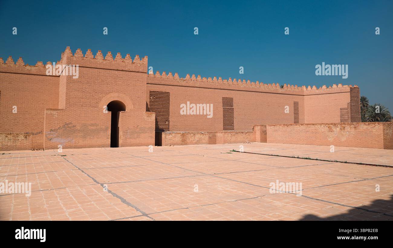 Ancient structures of Babylon in Iraq reveal intricate brickwork and ...