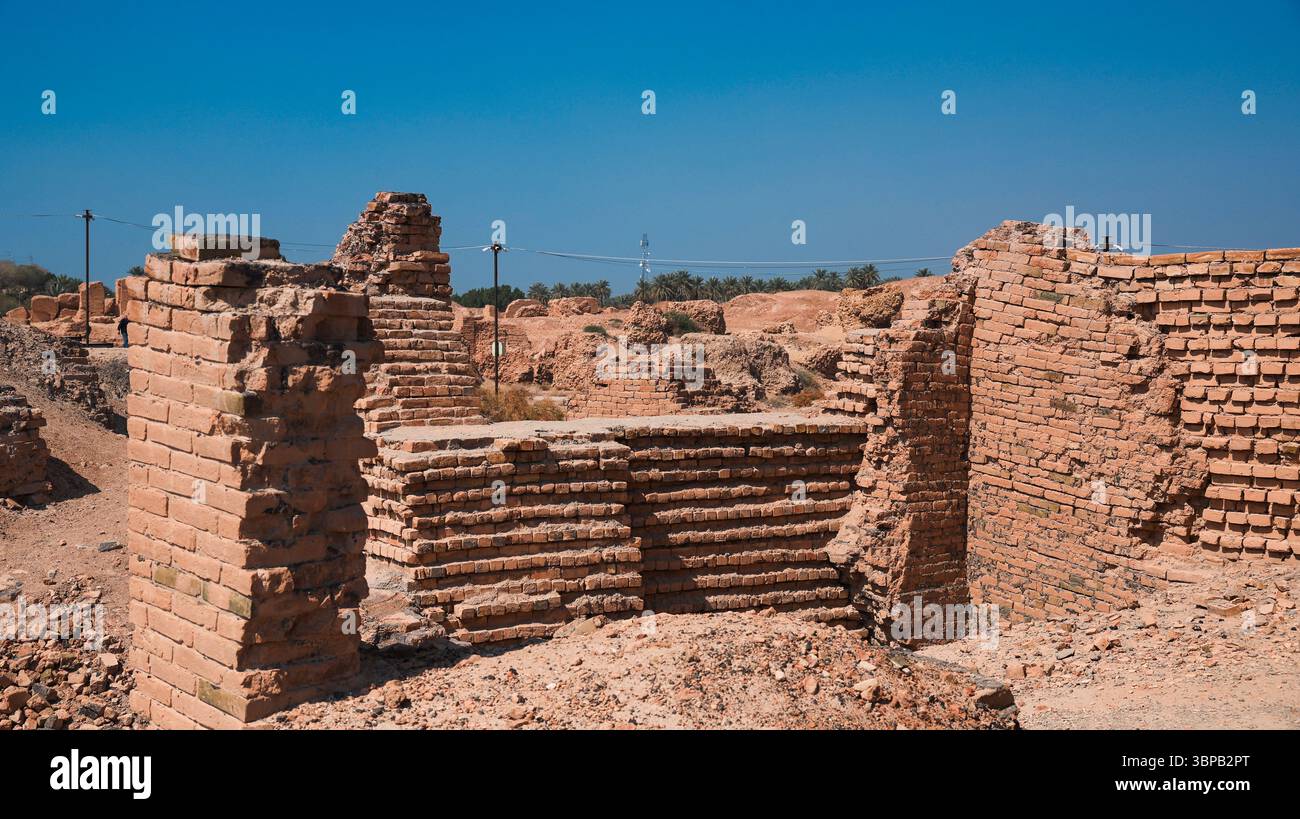 Visitors explore ancient Babylon, Iraq, where well preserved structures ...