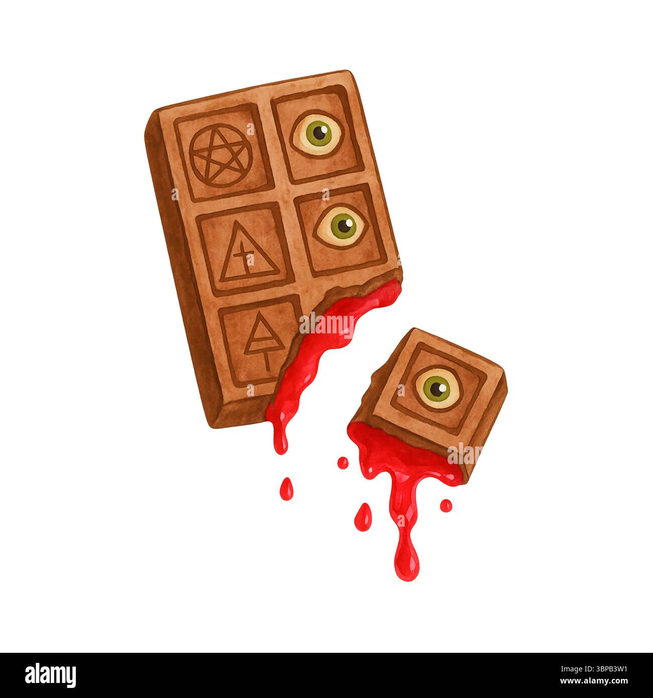 Bloody Chocolate Bar with Occult Symbols – Halloween Candy Horror Style ...