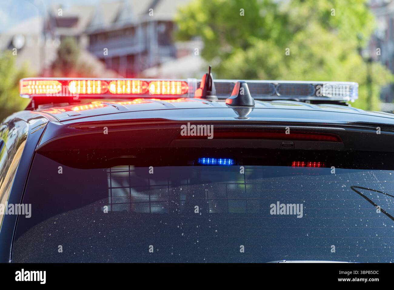 Provo, Utah – July 4, 2025: Flashing lights of a Provo Police ...