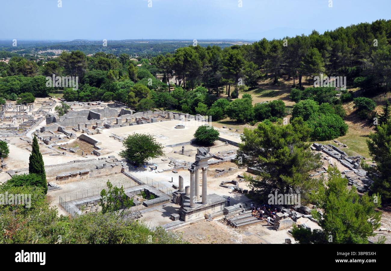 Roman archaeological site of the Roman city of Glanum near St Remy de ...