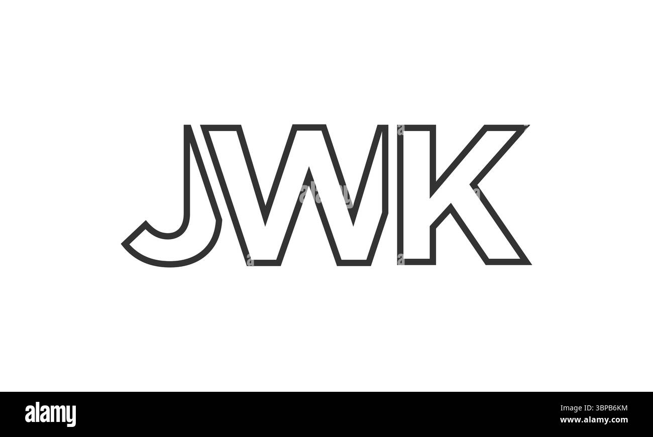 JWK logo design template with strong and modern bold text. Initial ...