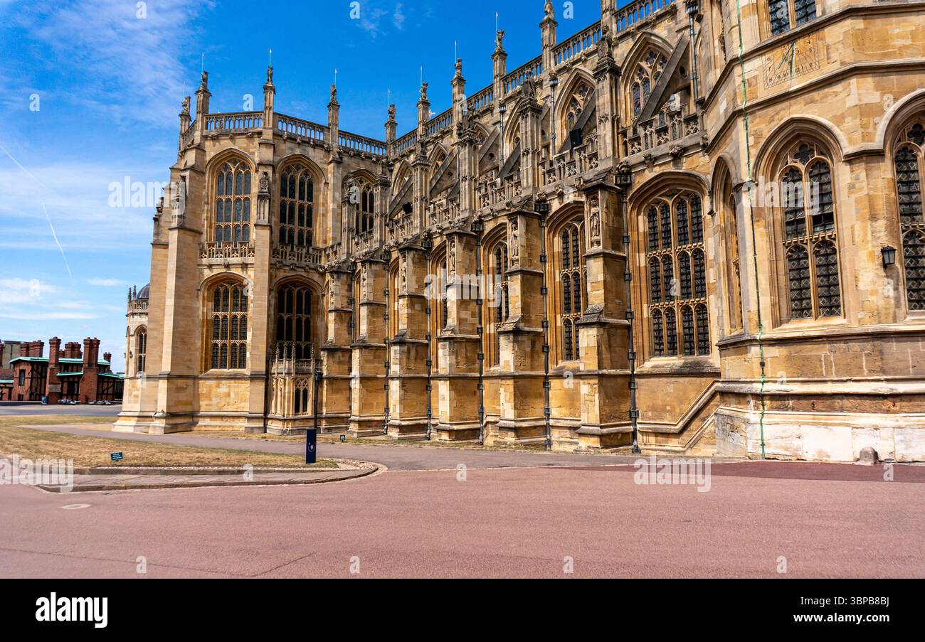 St. George's Chapel in Medieval with Windsor Castle. Gothic ...