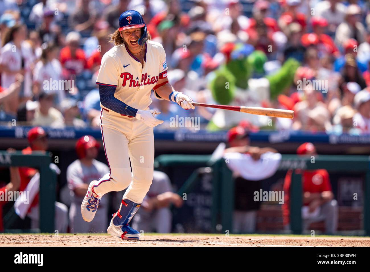 Philadelphia Phillies' Alec Bohm in action during a baseball game ...