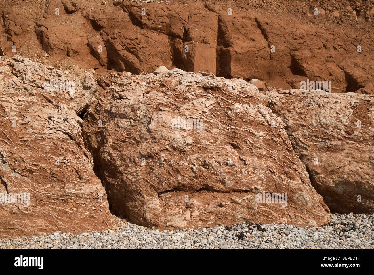 Jurassic coastal rock faces Branscombe Beach East Devon Stock Photo - Alamy