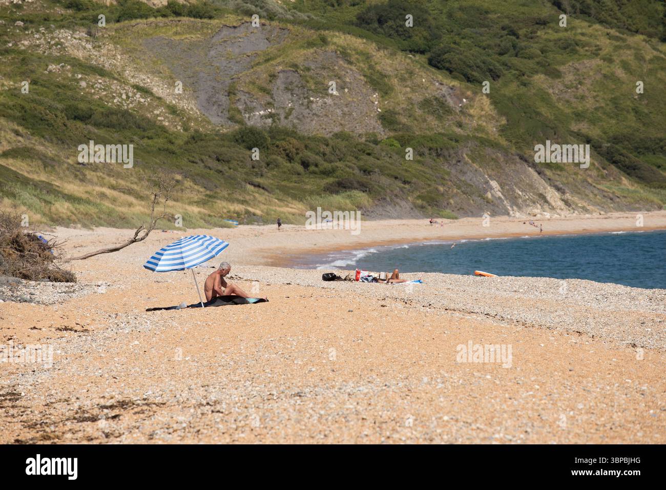 Ringstead Bay. Unspoilt beach, farmland and cliffs on the Jurassic ...