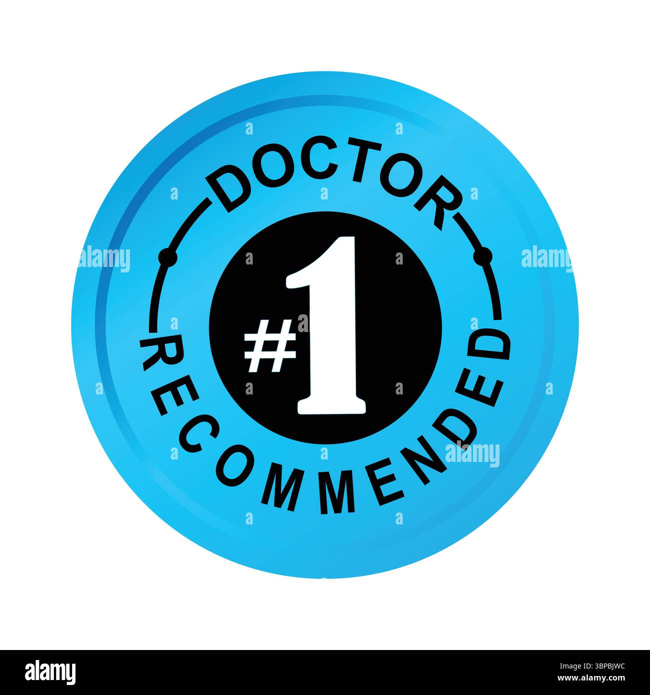 Doctor Recommended Labels in Blue Shades Stock Vector Image & Art - Alamy