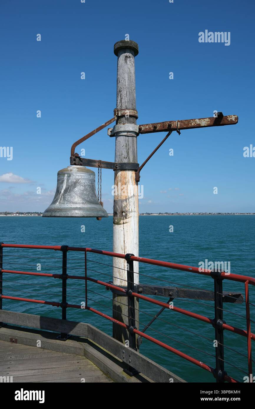 Southend Pier bell located at its pier head, the furthest point out ...