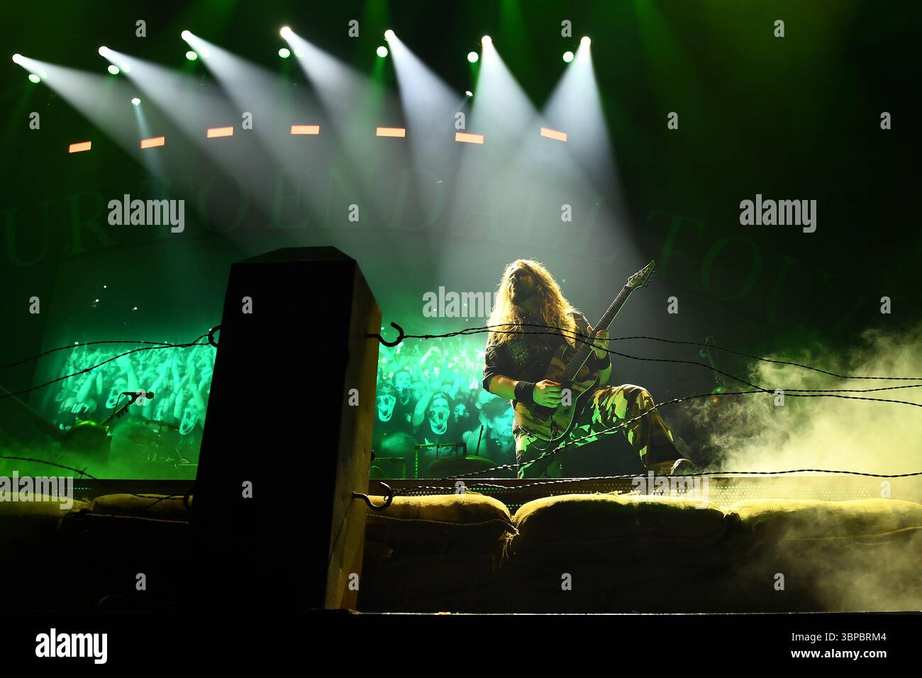 LONDON, ENGLAND - APRIL 15: Chris Rörland of ‘Sabaton’ performing at ...