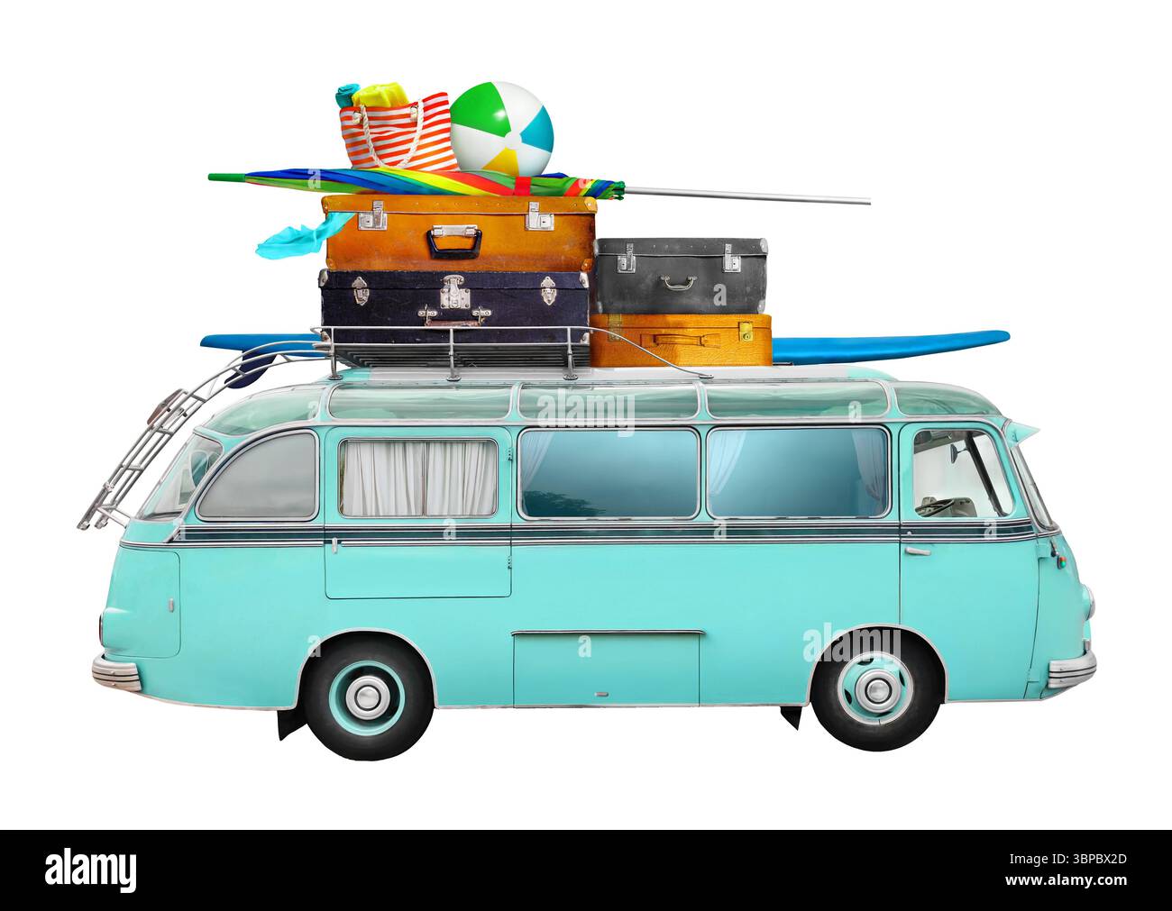 Camper van beach resort Cut Out Stock Images & Pictures - Alamy