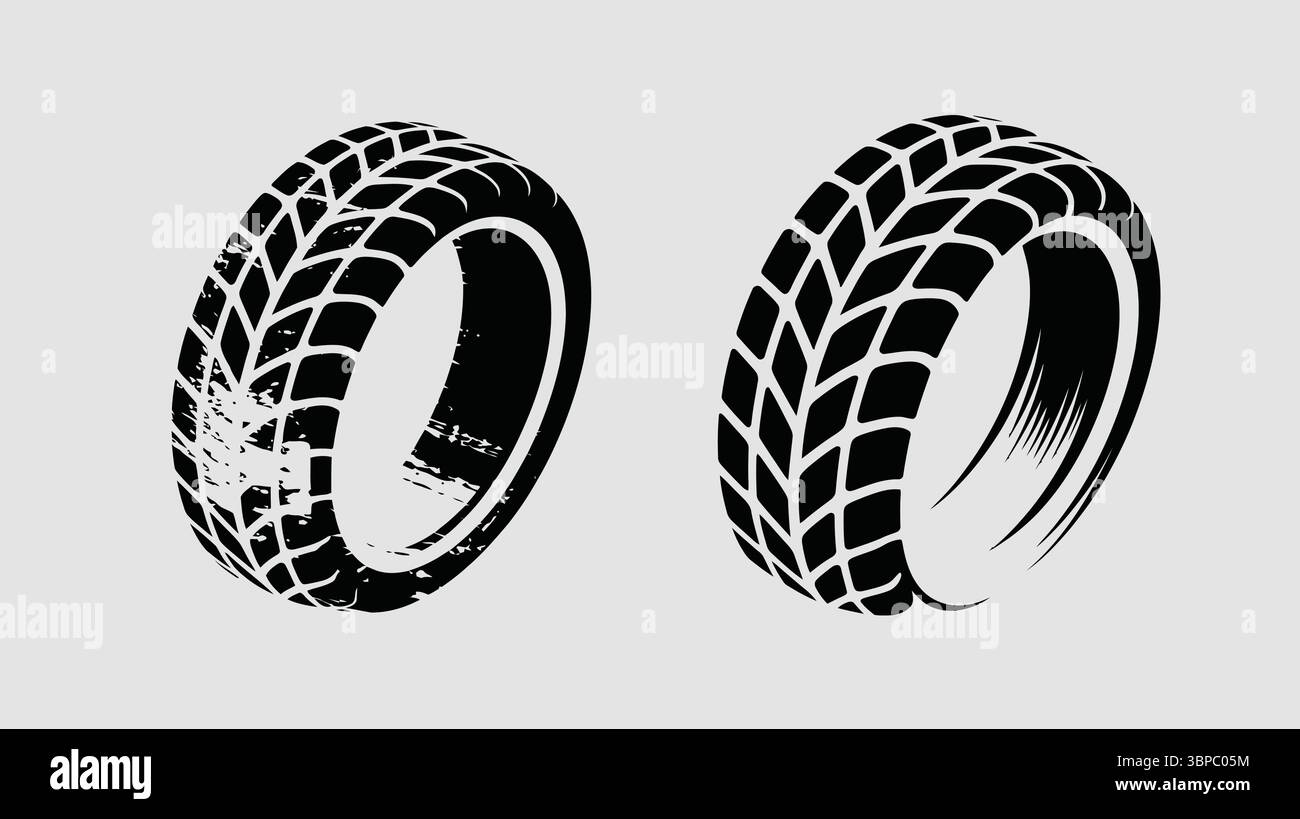 Tire mark clipart Stock Vector Images - Alamy