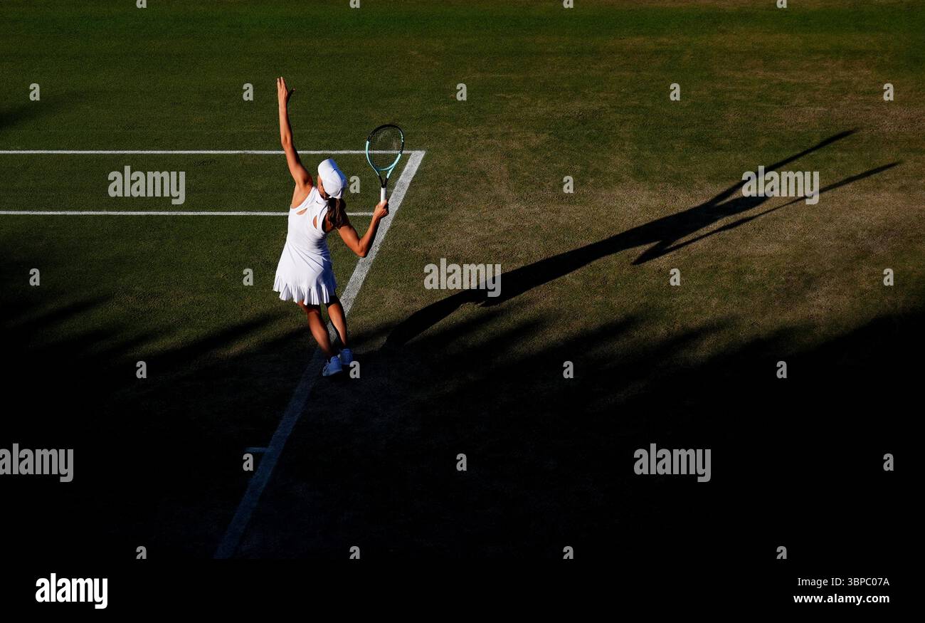 Lilli Tagger during her Girls' Singles match against Lea Nilsson on day ...