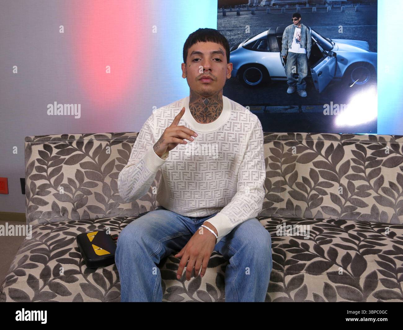 Natanael Cano poses during an interview in Mexico City, Tuesday, July 1 ...