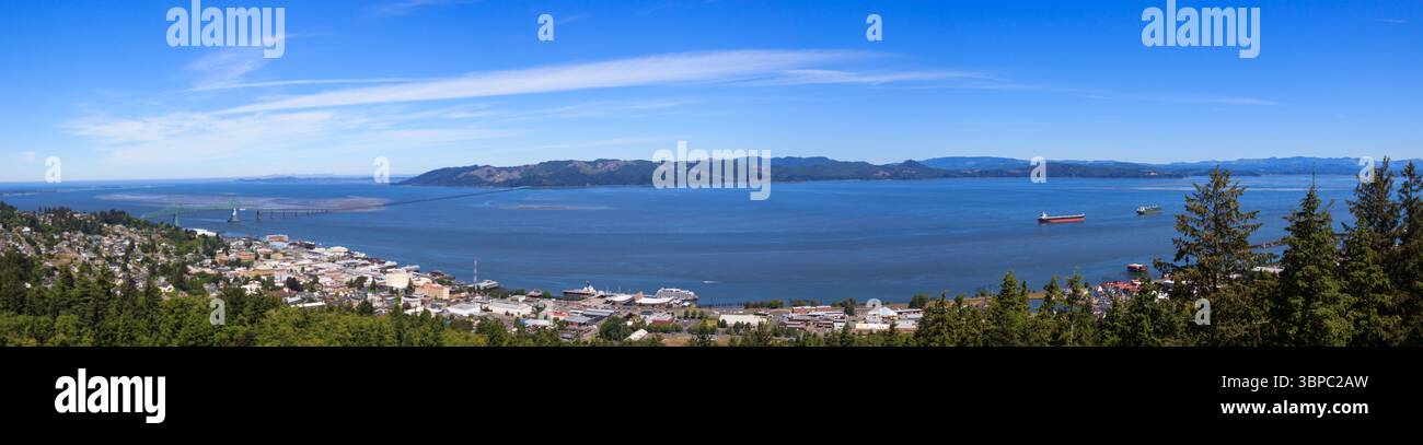 Astoria, Oregon - June 26th 2016: A panoramic view of Astoria, Oregon ...