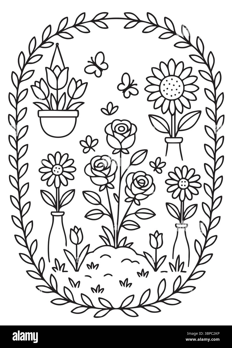 Butterflies flowers in garden Cut Out Stock Images & Pictures - Alamy