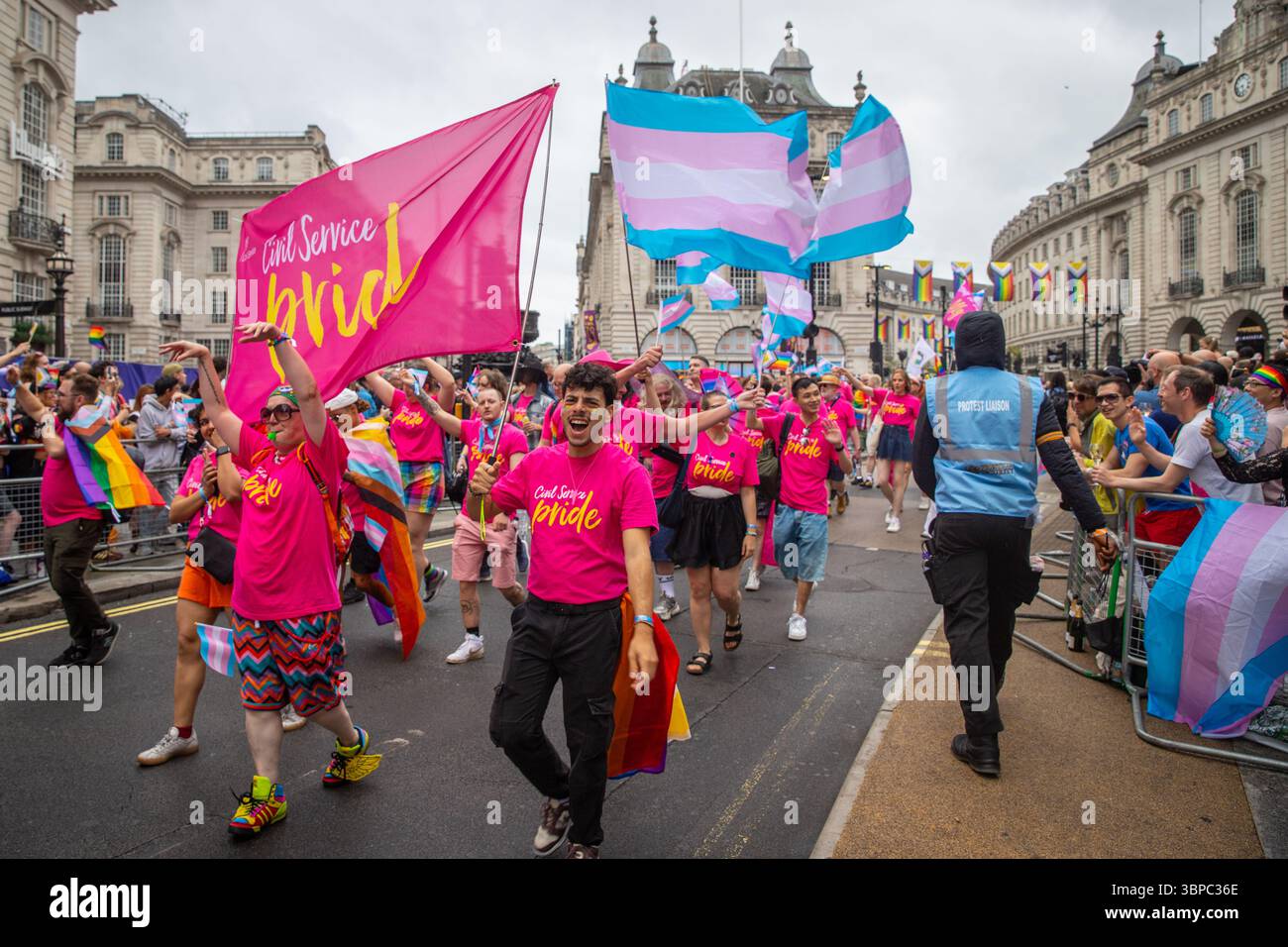 LGBT staff network for civil servants marching at Pride in London 2025 ...