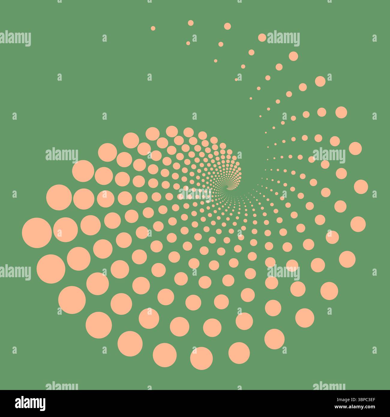Vortex dotted shape. Minimal geometric art pattern. Trendy design ...