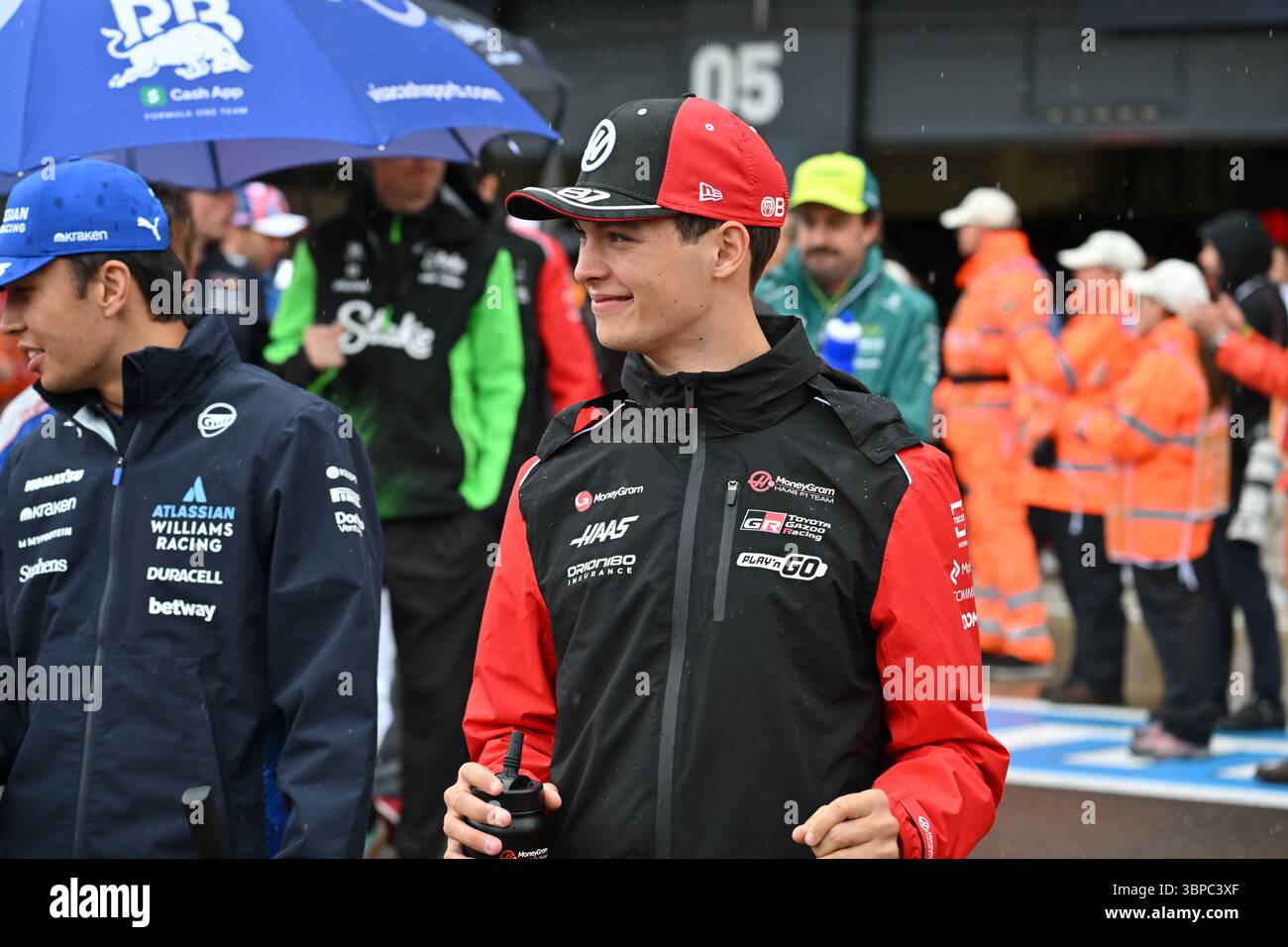 Oliver Bearman stepds out for the drivers parade during the Formula 1 ...