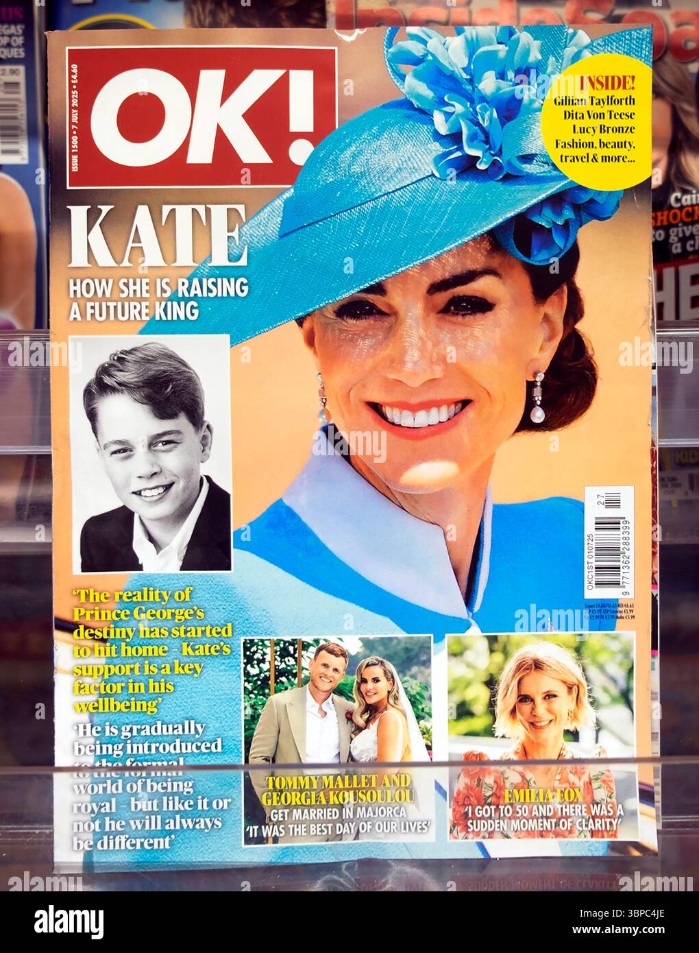 Kate Middleton Princess of Wales Prince George on the front cover of OK ...