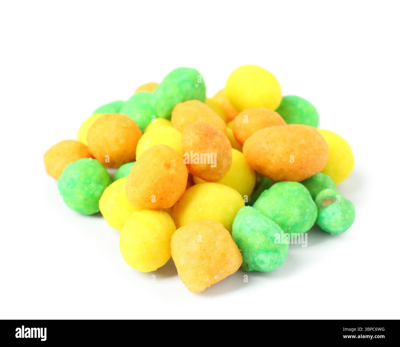 Colorful coated crunchy peanuts on white background Stock Photo - Alamy