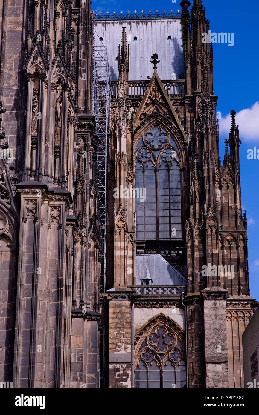 Cologne Cathedral in Germany stands majestic at twilight, reflecting ...