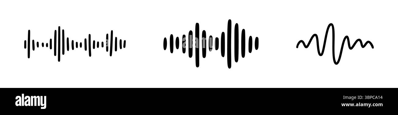 Sketch doodle sound wave. Music sound waveform icon. Radio frequency ...