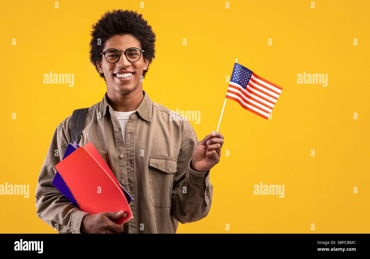 Patriotism, immigration, English learning and exchange program Stock Photo - Alamy