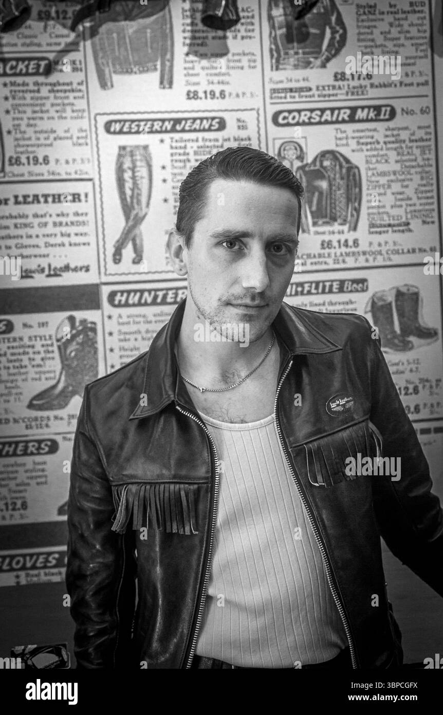 Britains oldest motorcycle clothing company hi-res stock photography ...