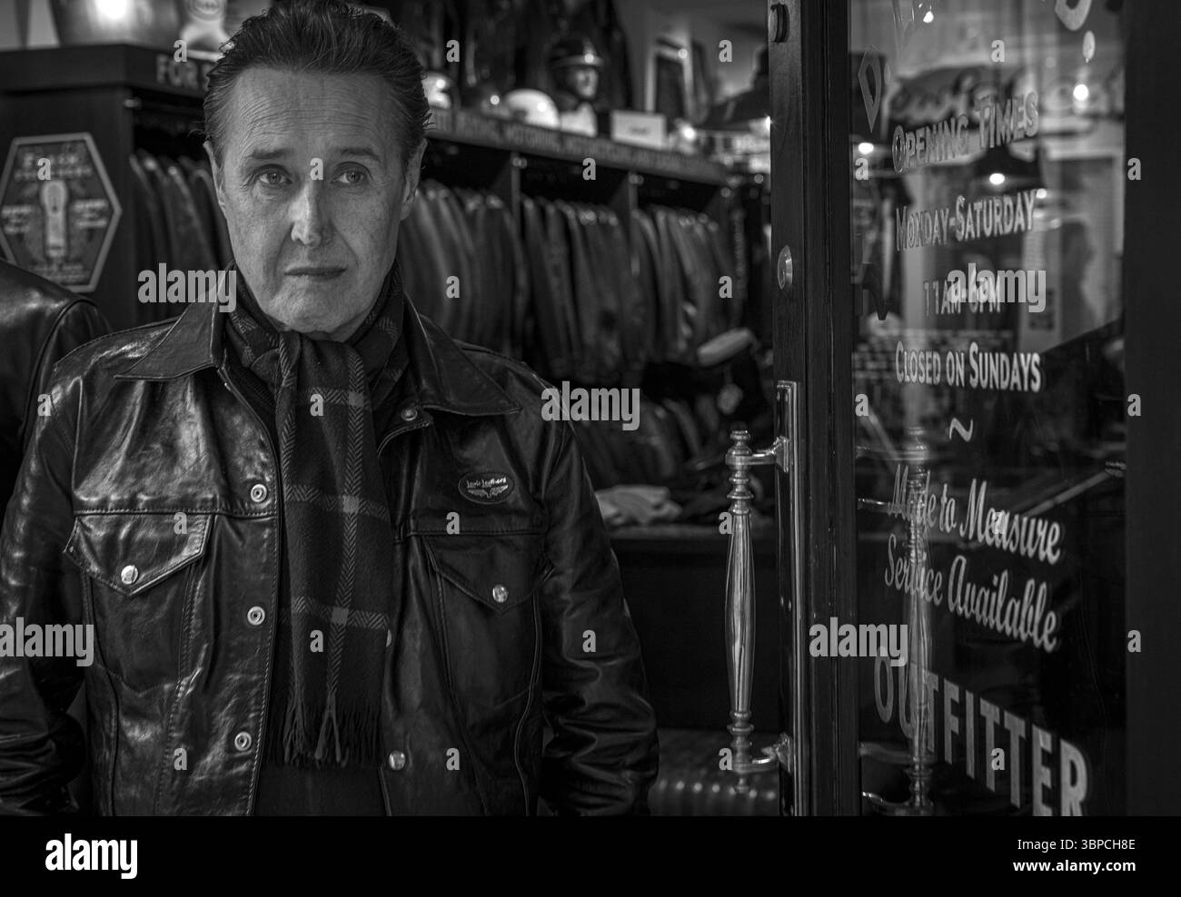 Britains oldest motorcycle clothing company hi-res stock photography ...