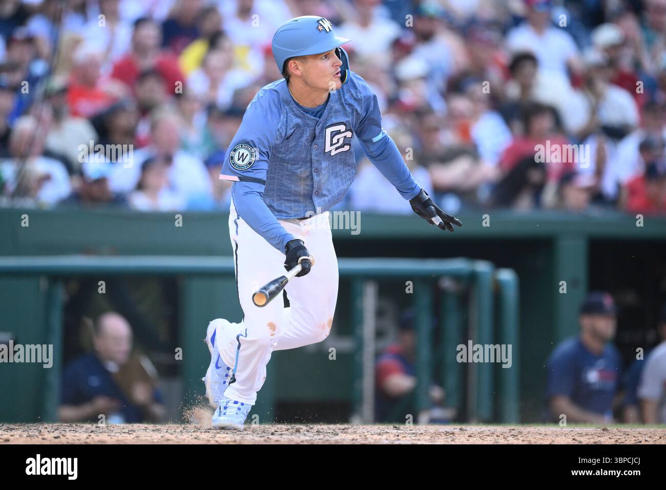 Washington Nationals' Brady House in action during a baseball game ...