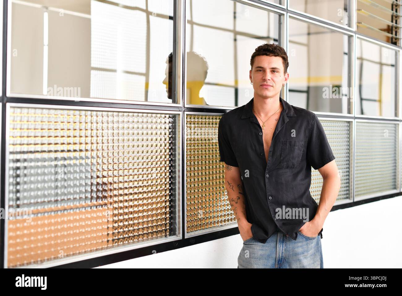 Madrid, Spain. 07th July, 2025. Spanish actor Aron Piper poses during ...