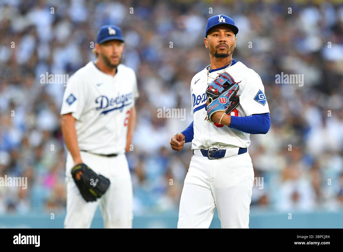 LOS ANGELES, CA - JULY 02: Los Angeles Dodgers shortstop Mookie Betts ...
